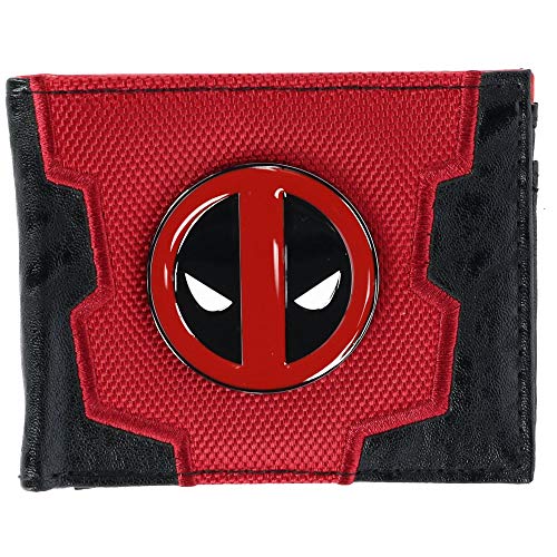 Marvel Deadpool Bi-Fold Boxed Wallet, Red & Black, One Size