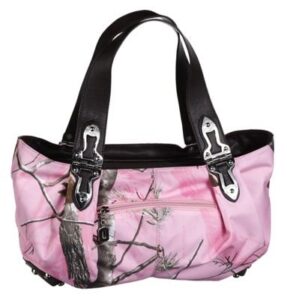 emperia women’s claire realtree tote, one size, realtree pink camouflage with brown trim