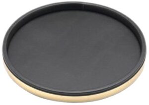 kraftware black with polished brass, 14″