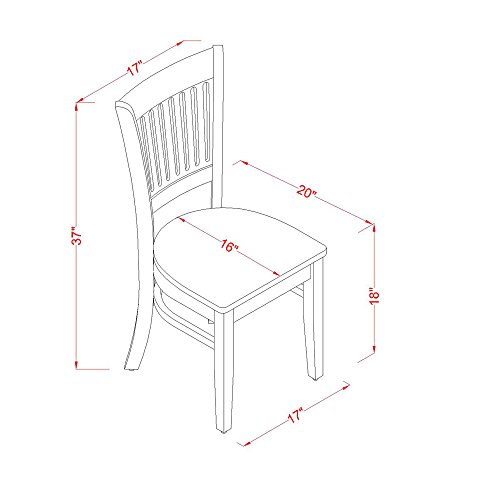 East West Furniture AVVA5-OAK-W Dining Set, Wood Seat