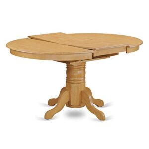 East West Furniture AVVA5-OAK-W Dining Set, Wood Seat