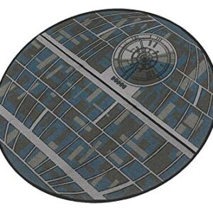 Ukonic Star Wars Galactic Empire Death Star Area Rug | 52-Inch Round Floor Rug