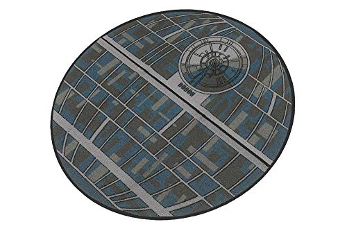 Ukonic Star Wars Galactic Empire Death Star Area Rug | 52-Inch Round Floor Rug