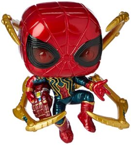 funko pop! marvel: avengers endgame – iron spider with nano gauntlet, multicolor (45138),3.75 inches