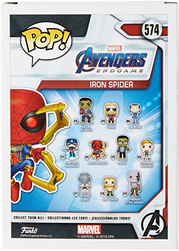 Funko Pop! Marvel: Avengers Endgame - Iron Spider with Nano Gauntlet, Multicolor (45138),3.75 inches