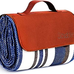 Scuddles SC-CM-01 Extra Large Picnic & Outdoor Dual Layers for Outdoor Water-Resistant Handy Mat Tote Spring Summer Camping Blanket for The Beach