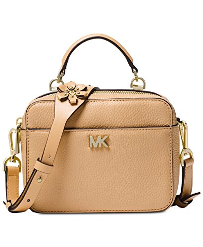 MICHAEL Michael Kors Mini Floral Leather Crossbody - Pale Gold/Butternut