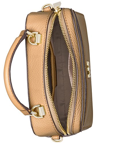 MICHAEL Michael Kors Mini Floral Leather Crossbody - Pale Gold/Butternut