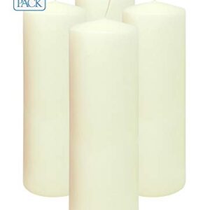 Hyoola Ivory Pillar Candles 3x9 Inch - Unscented Pillar Candles - 4-Pack - European Made