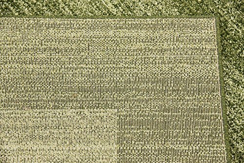 Unique Loom Del Mar Collection Area Rug-Transitional Inspired with Modern Contemporary Design, 6' 0" x 9' 0", Light Green/Beige