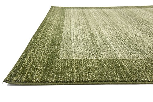 Unique Loom Del Mar Collection Area Rug-Transitional Inspired with Modern Contemporary Design, 6' 0" x 9' 0", Light Green/Beige