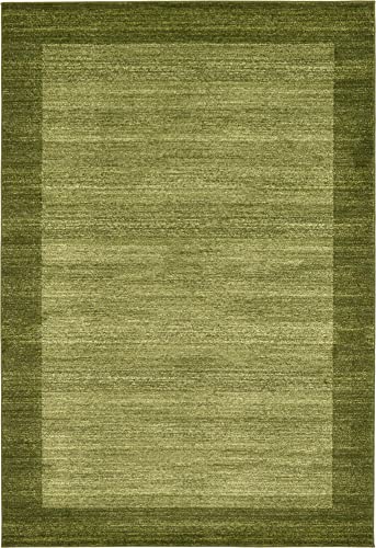 Unique Loom Del Mar Collection Area Rug-Transitional Inspired with Modern Contemporary Design, 6' 0" x 9' 0", Light Green/Beige