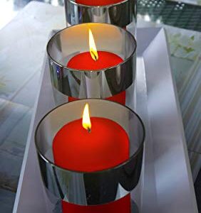 Hyoola Red Pillar Candles 2x3 Inch - Unscented Pillar Candles - Set of 4 - European Made