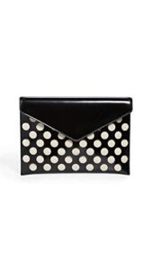 rebecca minkoff perf leo clutch black one size