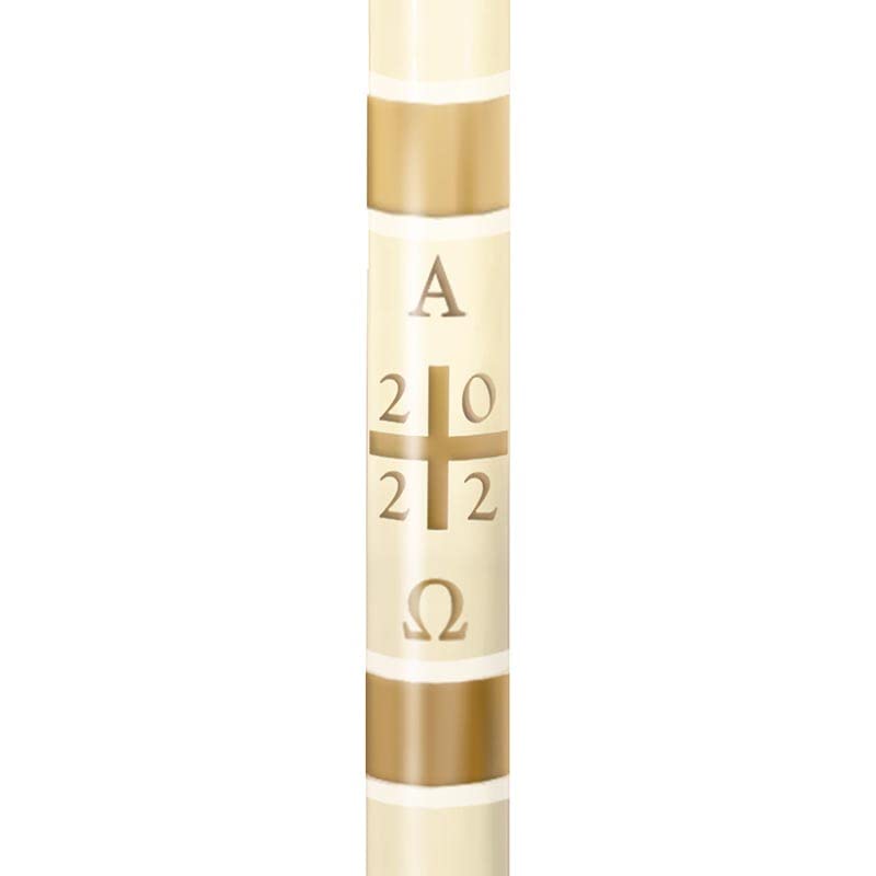 CB Church Supply Candle Will and Baumer - Divine Light Handcrafted Plain Paschal Candle with Beeswax Core, 1.93 x 27-Inch, No 3 Special