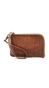 frye women’s melissa wristlet, cognac, one size