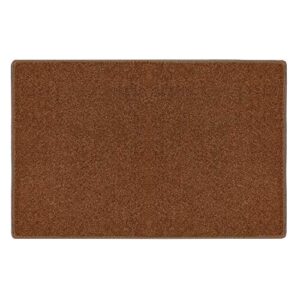 pure era carpet stair tread landing mat tape free self adhesive non slip skid resistant indoor doormat area rug floor mat for kitchen bathroom workstations washable rectangle 2′ x 3′ (brown)