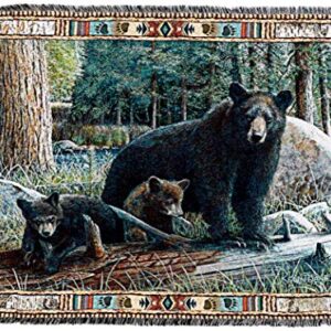 Pure Country Weavers New Discoveries Blanket by Kevin Daniel - Wildlife Lodge Cabin Gift Tapestry Throw Woven from Cotton - Made in The USA (72x54)