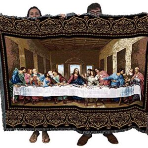 Pure Country Weavers The Last Supper Blanket by Leonardo da Vinci - Religious Gift Tapestry Throw Woven from Cotton - Made in The USA (72x54)