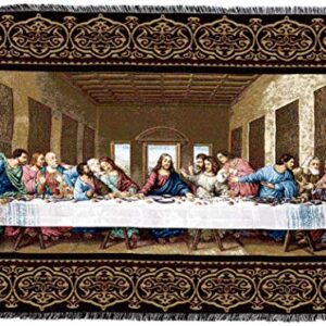 Pure Country Weavers The Last Supper Blanket by Leonardo da Vinci - Religious Gift Tapestry Throw Woven from Cotton - Made in The USA (72x54)