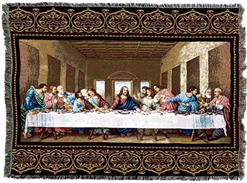 Pure Country Weavers The Last Supper Blanket by Leonardo da Vinci - Religious Gift Tapestry Throw Woven from Cotton - Made in The USA (72x54)