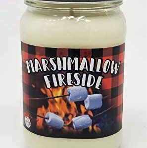 Marshmallow Fireside Scented Soy Wax 16oz Mason Jar Candle ~Soy Candles Burn Cleaner ~ Longer ~ 100% Made in USA.