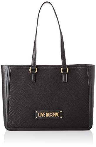 Love Moschino Women's Logo Print Black Tote Handbag