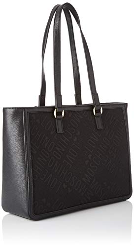 Love Moschino Women's Logo Print Black Tote Handbag