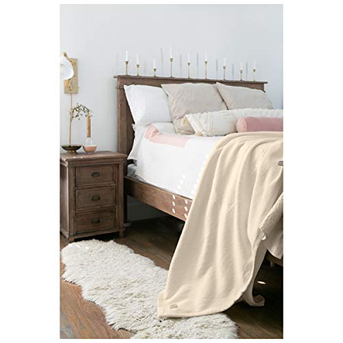 Peacock Alley All Seasons Luxury Cotton Blanket, Linen, King and California King Beds - Perfect for Bed or as a Throw Blanket for Sofa