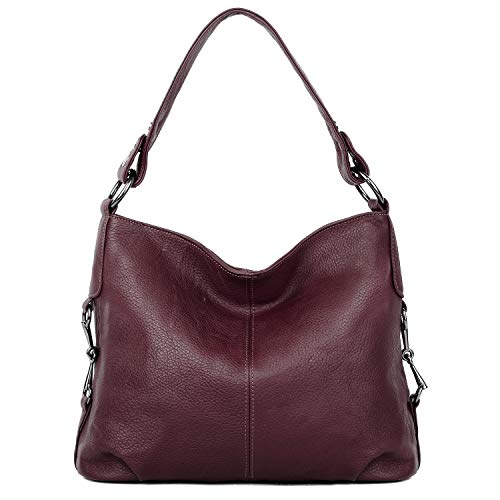 YALUXE Genuine Leather Shoulder Bag Stylish Womens Crossbody Travel Top-Handle