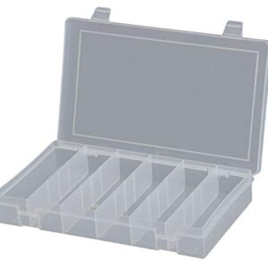 DURHAM Plastic Divider Box - 11x6-3/4 x1-3/4" - (6) Compartments - (5) Dividers