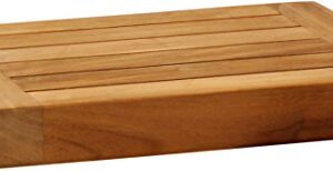 AquaTeak 12" Moa Teak Flat Wall Shelf