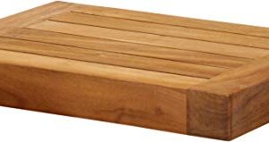 AquaTeak 12" Moa Teak Flat Wall Shelf