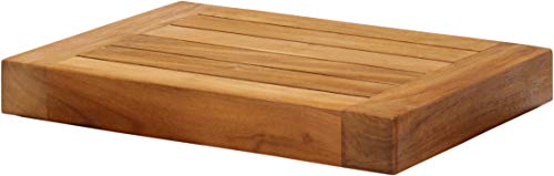 AquaTeak 12" Moa Teak Flat Wall Shelf