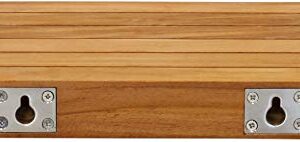 AquaTeak 12" Moa Teak Flat Wall Shelf