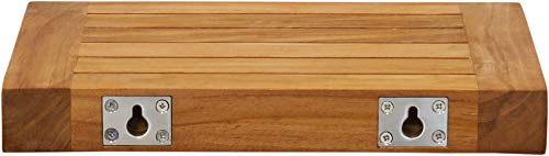 AquaTeak 12" Moa Teak Flat Wall Shelf