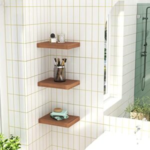 AquaTeak 12" Moa Teak Flat Wall Shelf