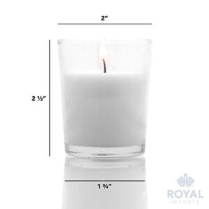 Royal Imports Unscented Clear Glass Votive Candles, Long 10 Hour Burn Time, for Home, Spa, Wedding, Birthday, Holiday, Restaurant, Party, Birthday, 36 Pack