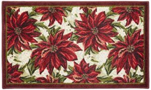 brumlow mills poinsettia rug, 20″ x 34″, garnet