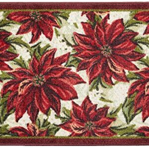 Brumlow MILLS Poinsettia Rug, 20" x 34", Garnet