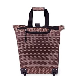 Everest Rolling Tote, Brown, One Size