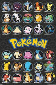 trends international pokémon – all time favorites wall poster, 22.375″ x 34″, unframed version