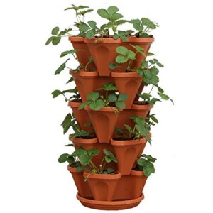 mr. stacky 5-tier strawberry planter pot, 5 pots