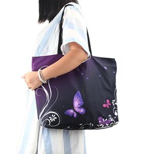 newplenty Beach Tote Bags Travel Totes Bag Shopping Zippered Tote for Women Foldable Waterproof Overnight Handbag