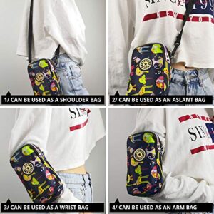 Cute Small Crossbody Shoulder Bag for Women Girls - Arm Wrist Band Bags Wallet Purse Pouch Tote Hand Bag for Cellphone iPhone 6S 7 8 Plus X XR XS 11 12 13 Pro Max Jogging Gardening Travel Trip/Animals