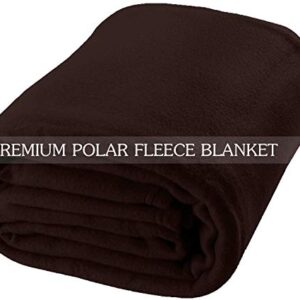 The Home Talk Store Polar Fleece Bed Blanket | Thermal Lightweight Spread | Poly-Fiber | All Season Cozy Throw Paw Blankets for Dogs, Cats | Pet Blankets | Twin Size | 56’’ x 92’’ | Coffee Brown