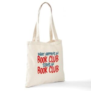 CafePress What Happens In Book Club Tote-Bag Natural Canvas Tote-Bag,Shopping-Bag