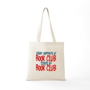 CafePress What Happens In Book Club Tote-Bag Natural Canvas Tote-Bag,Shopping-Bag