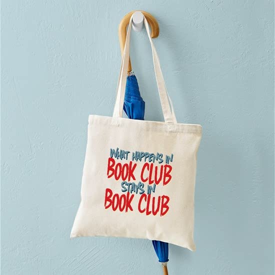 CafePress What Happens In Book Club Tote-Bag Natural Canvas Tote-Bag,Shopping-Bag