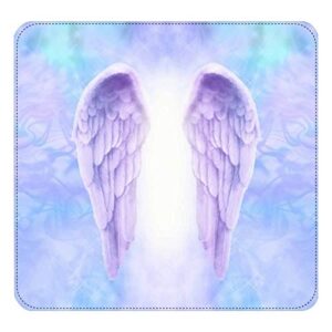 InterestPrint Lilac Angel Wings with White Light Women's Clutch Purse Card Holder Organizer Ladies Purse